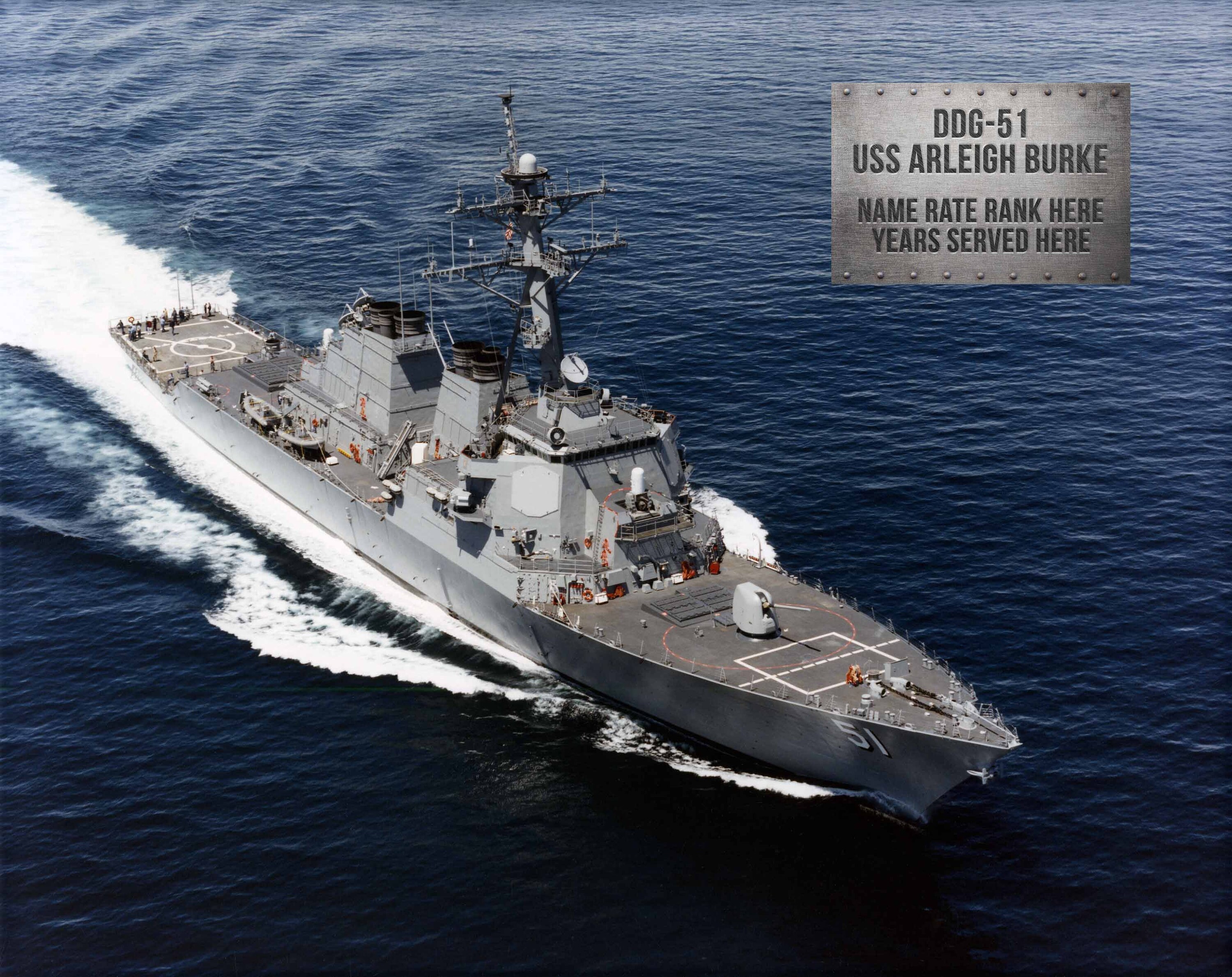 Personalized Metal DDG 51 USS Arleigh Burke Photo Wall Print - Etsy