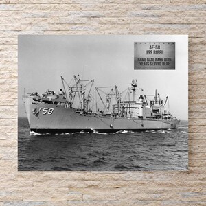 Personalized Metal AF 58 USS Rigel Photo Wall Print - Etsy
