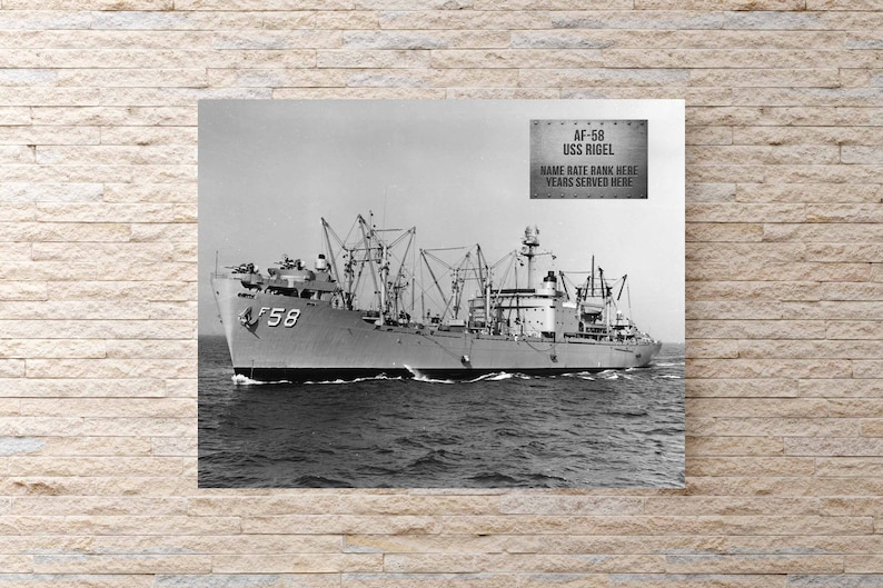 Personalized Metal AF 58 USS Rigel Photo Wall Print - Etsy