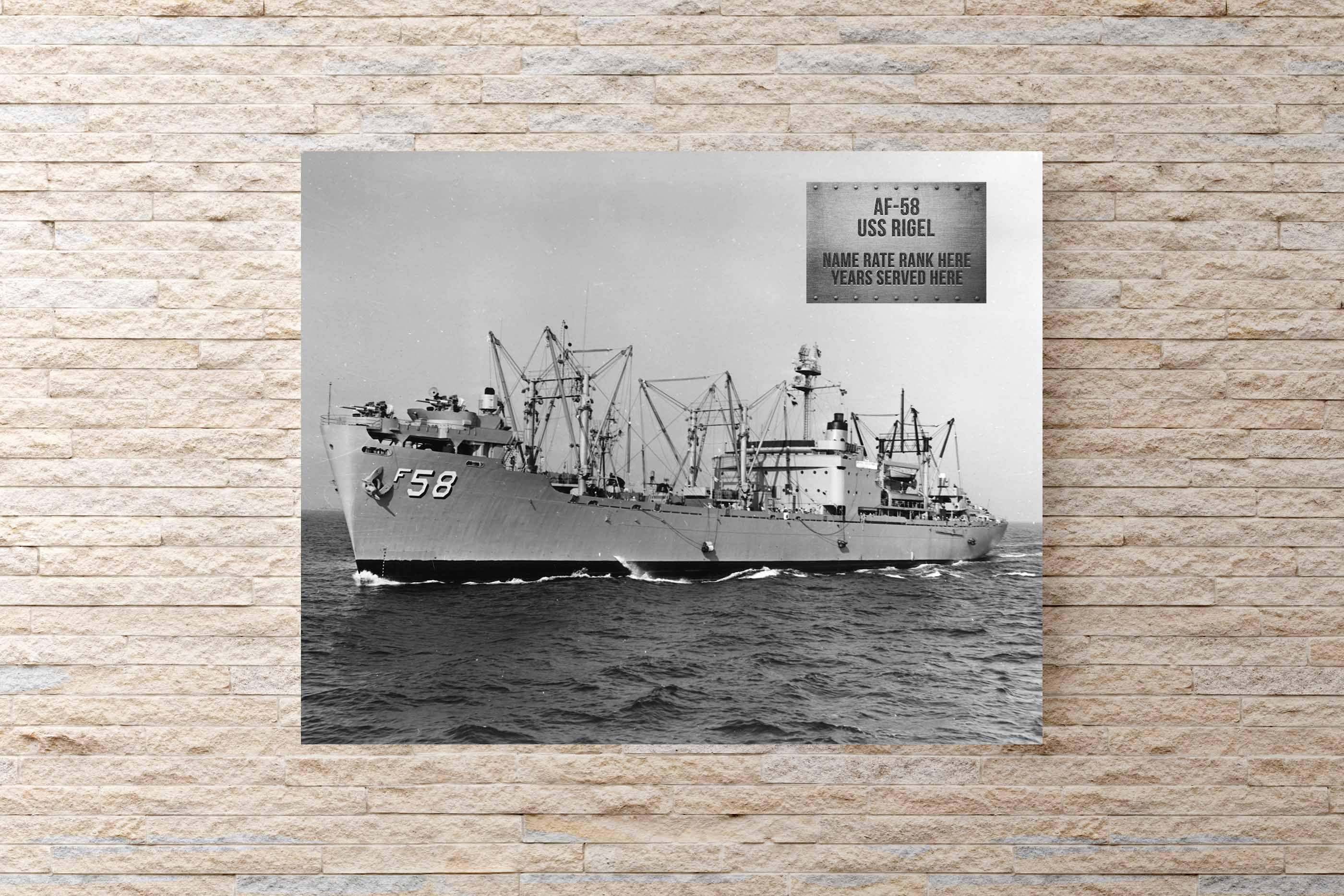 Personalized Metal AF 58 USS Rigel Photo Wall Print - Etsy