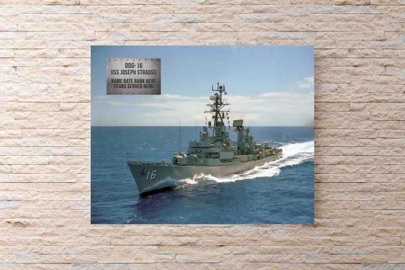 Personalized Metal DDG 16 USS Joseph Strauss Photo Wall Print - Etsy