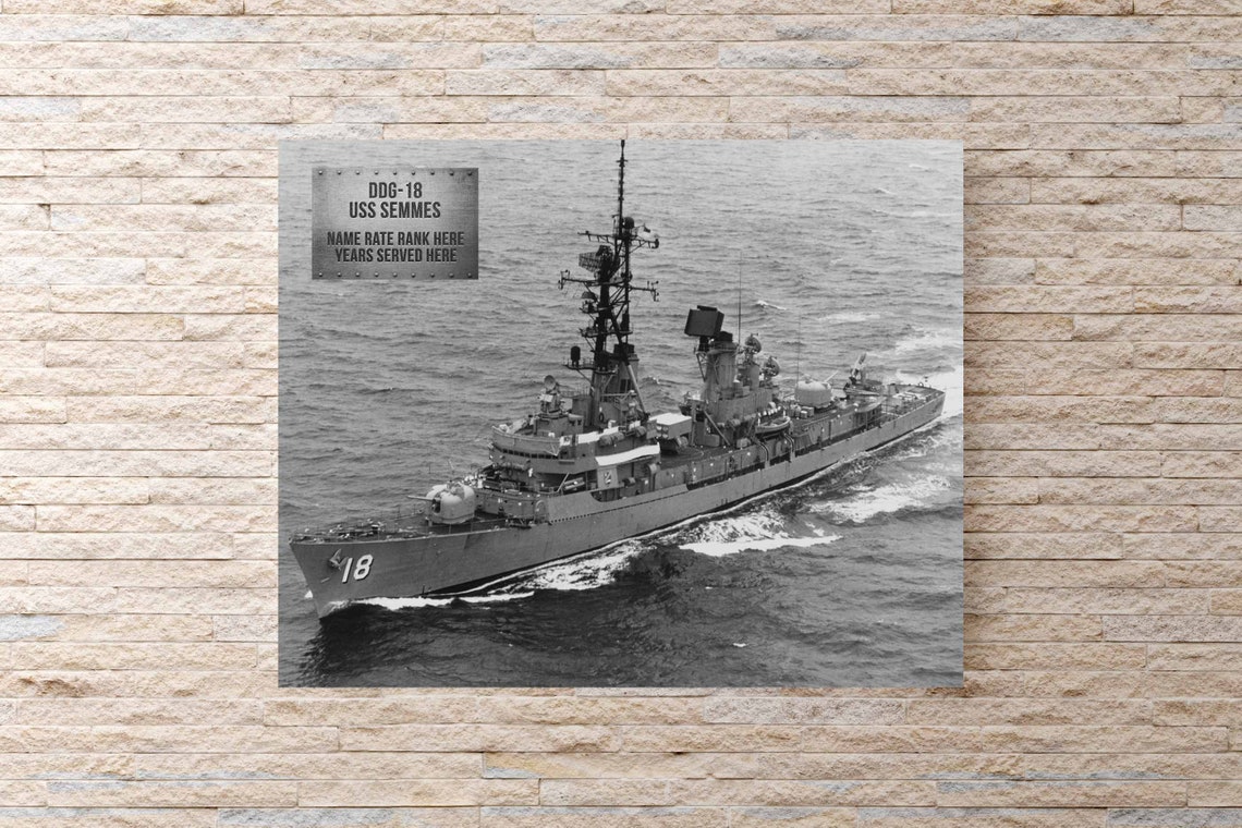 Personalized Metal DDG 18 USS Semmes Photo Wall Print - Etsy