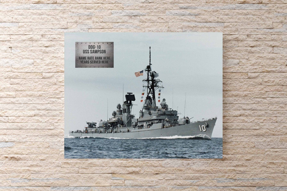 Personalized Metal DDG 10 USS Sampson Photo Wall Print - Etsy