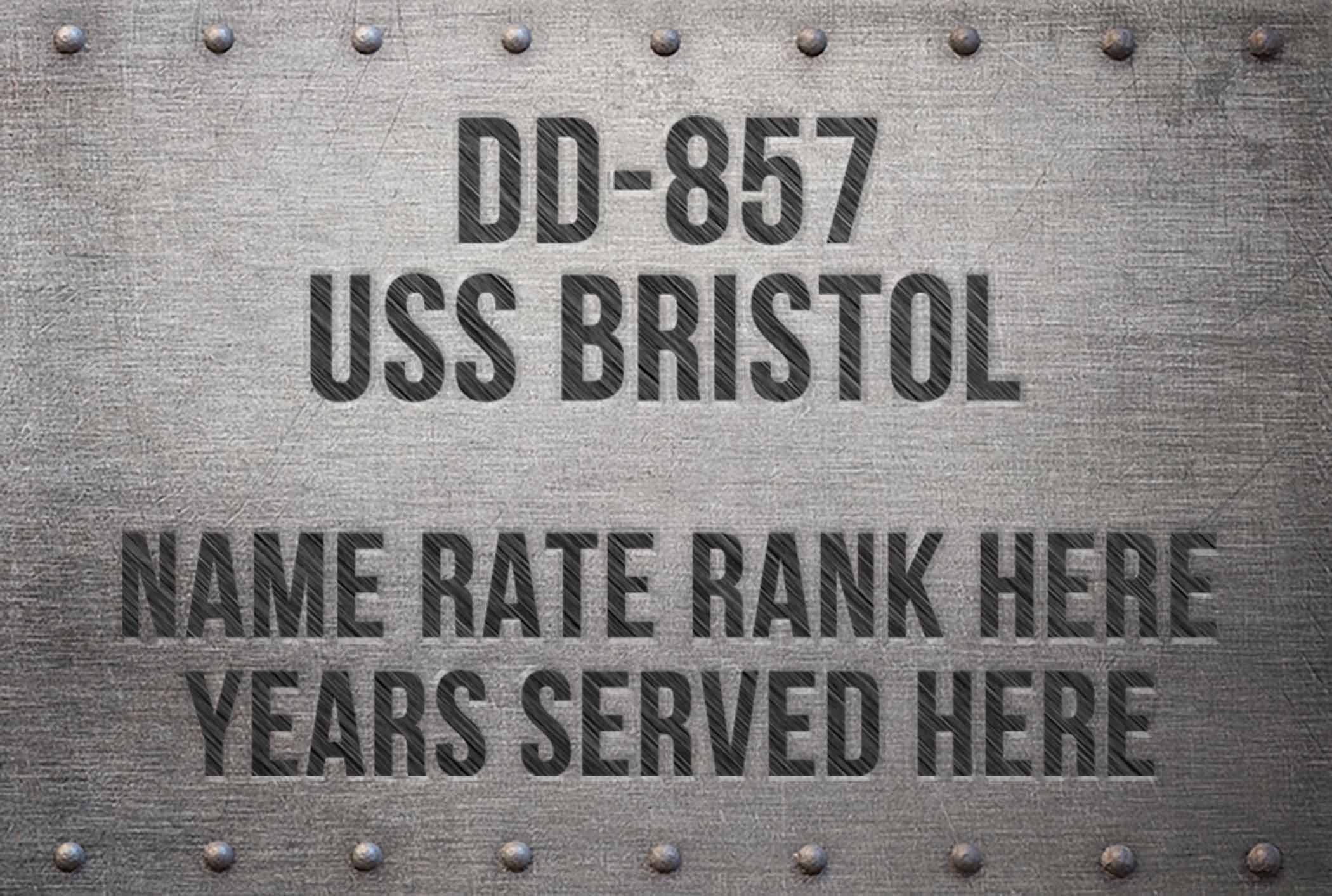 Personalized Metal DD 857 USS Bristol Photo Wall Print - Etsy