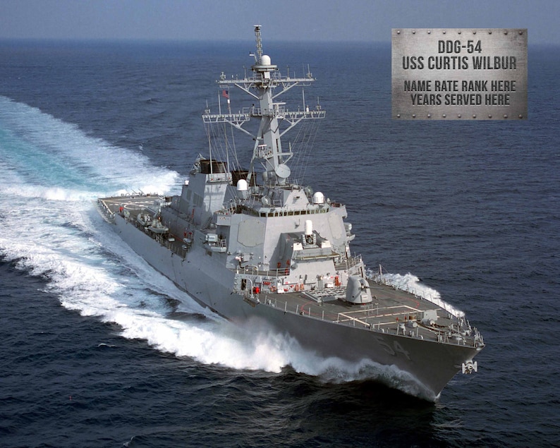 Personalized Metal DDG 54 USS Curtis Wilbur Photo Wall Print - Etsy