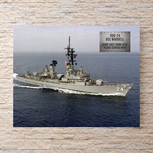 Personalized Metal DDG 24 USS Waddell Photo Wall Print - Etsy