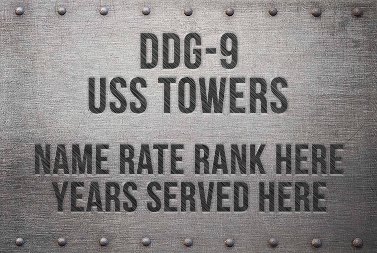 Personalized 8 X 10 DDG 9 USS Towers Photo Print - Etsy