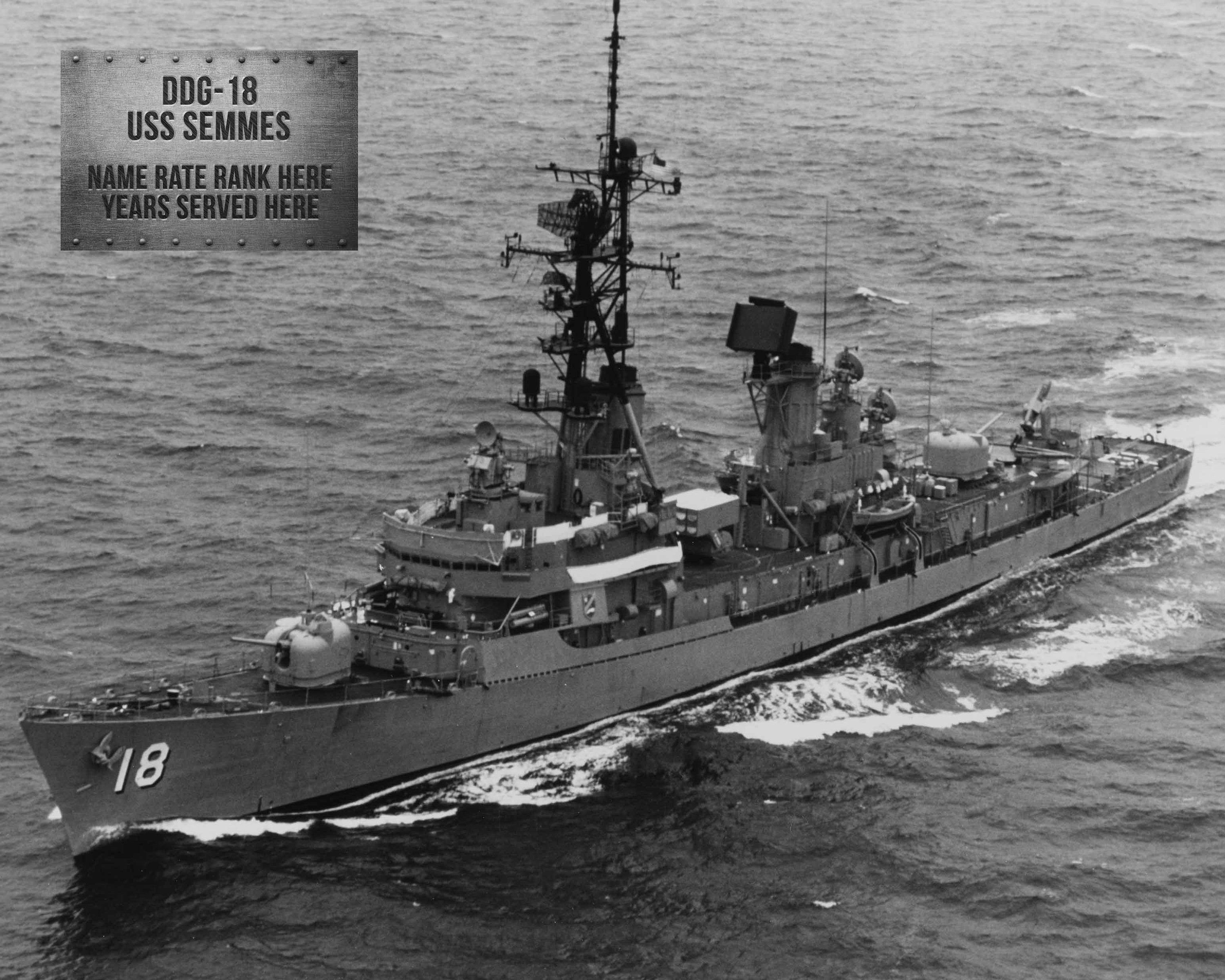 Personalized Metal DDG 18 USS Semmes Photo Wall Print - Etsy