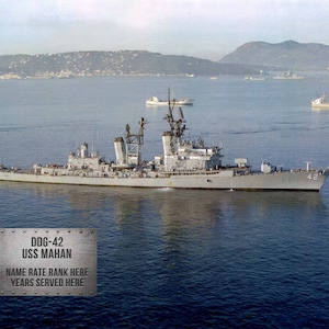 Personalized Metal DDG 42 USS Mahan Photo Wall Print - Etsy