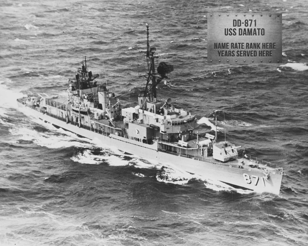 Personalized Metal DD 871 USS Damato Photo Wall Print - Etsy