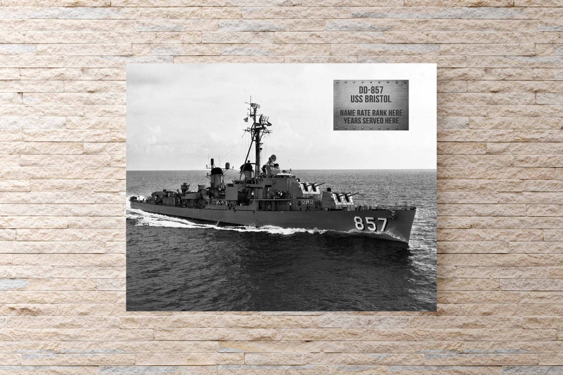 Personalized Metal DD 857 USS Bristol Photo Wall Print - Etsy