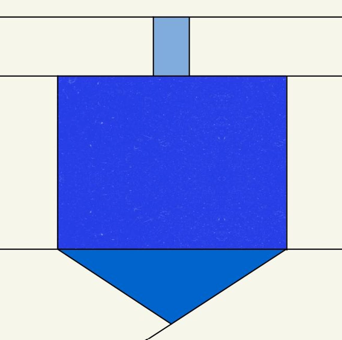 Foundation Paper Piecing Dreidel Quilt Pattern Hanukkah Quilting Block ...
