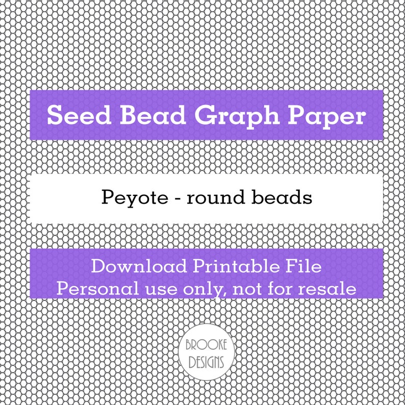 Peyote Seed Bead Graph Paper - Etsy