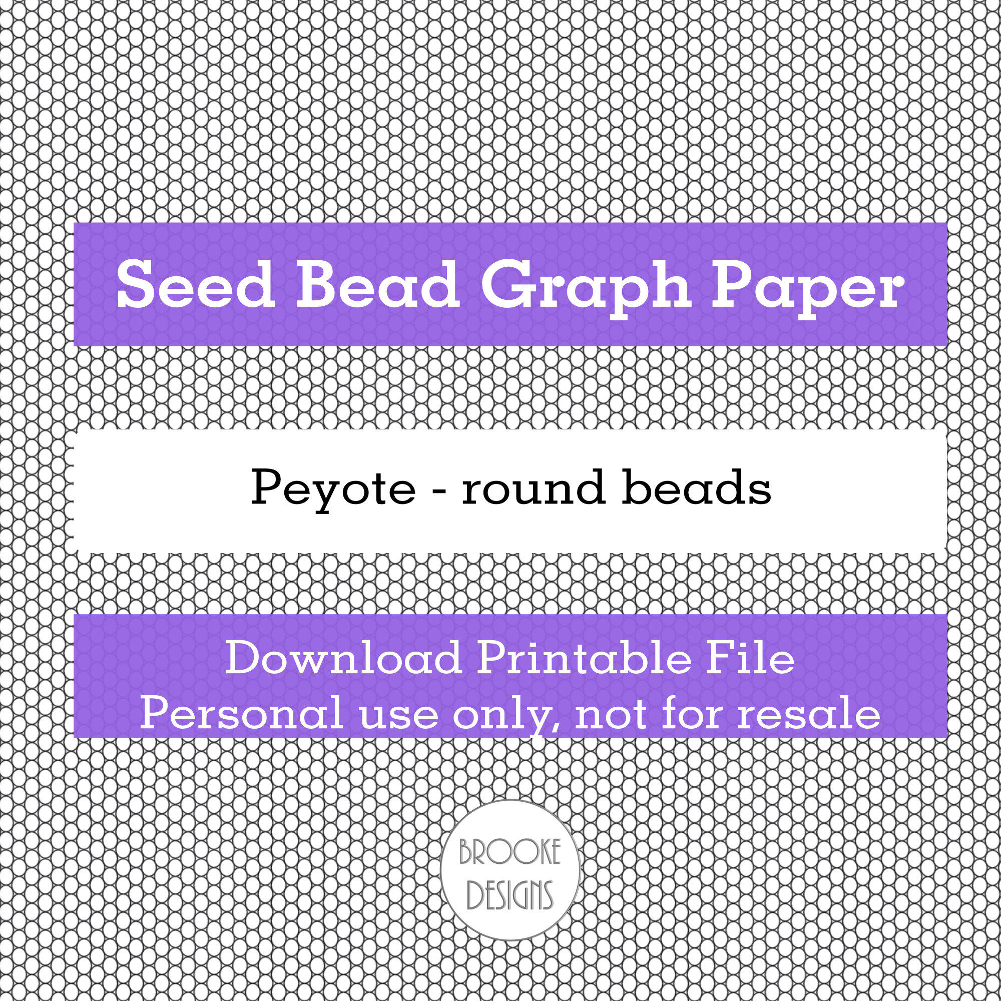 Peyote Seed Bead Graph Paper - Etsy