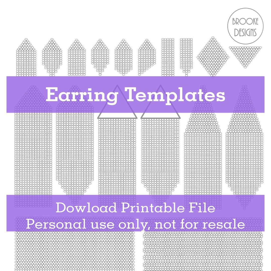Earring Template Graph Paper for Seed Beading - Etsy
