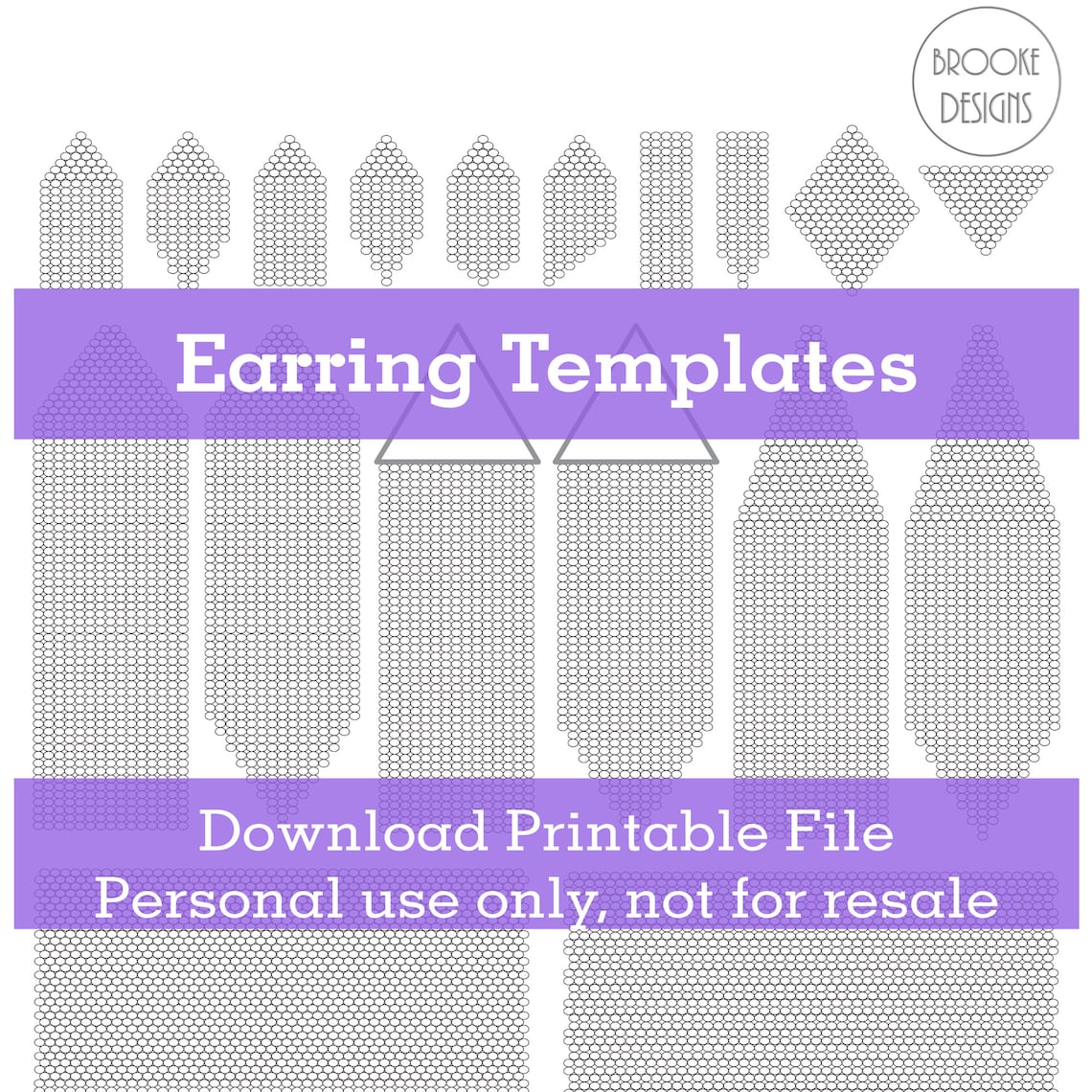 Earring Template Graph Paper for Seed Beading - Etsy