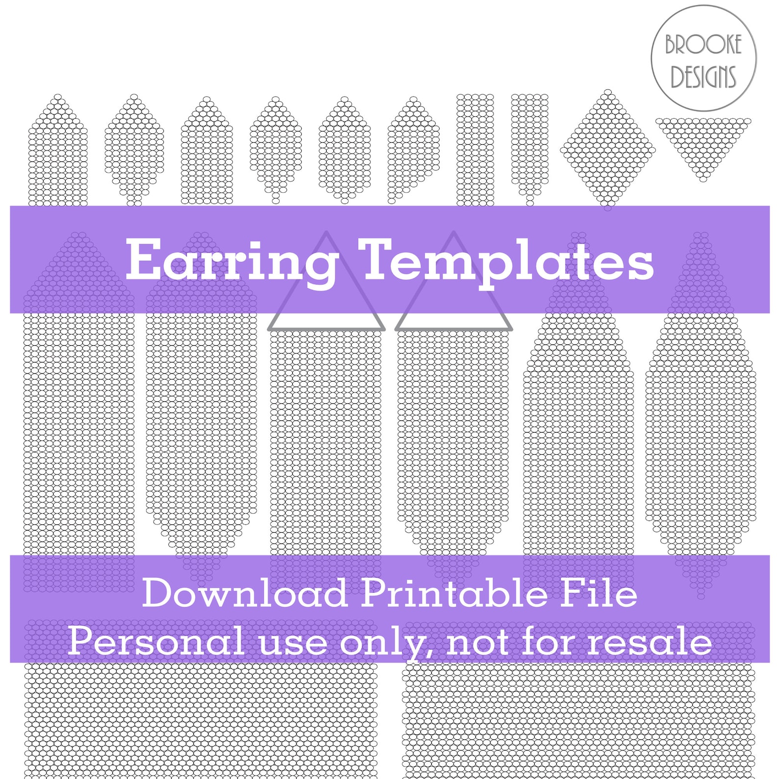 Earring Template Graph Paper for Seed Beading - Etsy