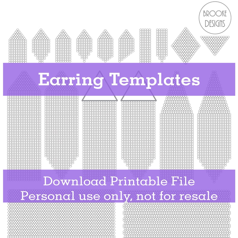 Earring Template Graph Paper for Seed Beading - Etsy