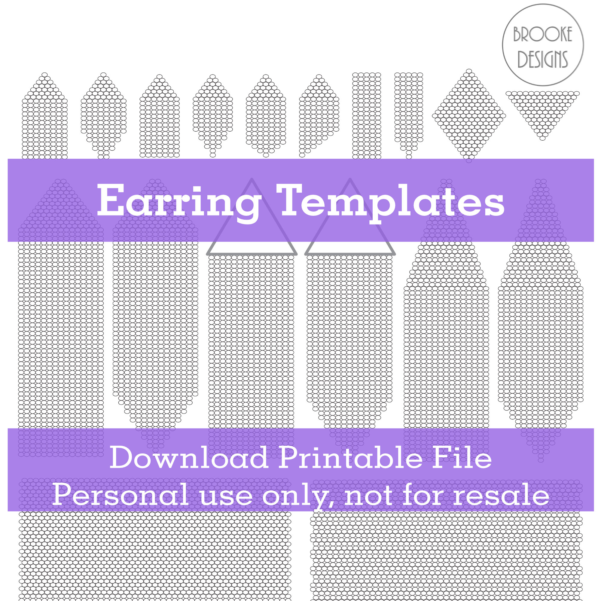 Earring Template Graph Paper for Seed Beading - Etsy