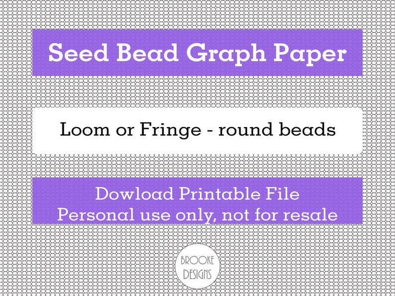 Seed Bead Graph Paper Loom or Fringe Pattern - Etsy