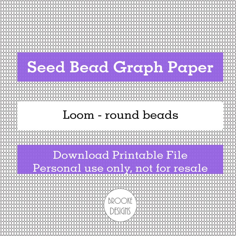 Loom Seed Bead Graph Paper - Etsy