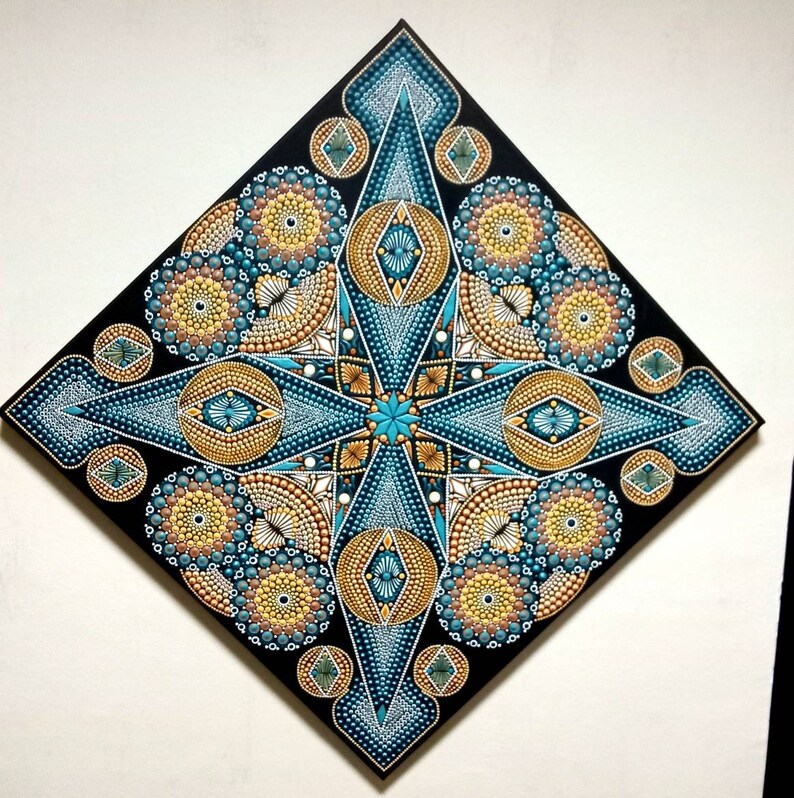 Rising Fenix Mandala Artwork Wall Art Decor Mandala Dot - Etsy