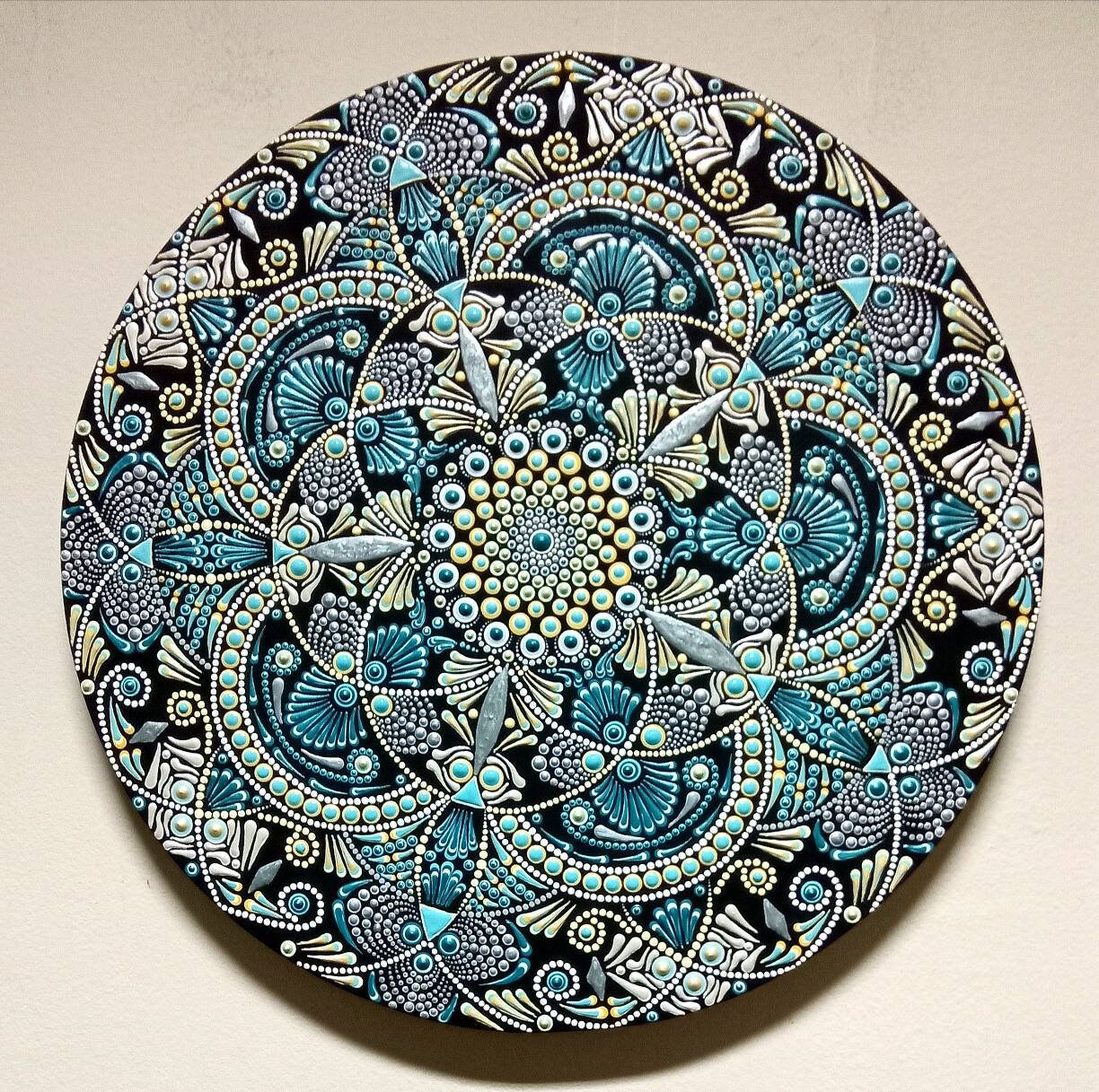 Mandala Wall Art, Mandala Canvas Painting, Dot Mandala Canvas, Mandala ...