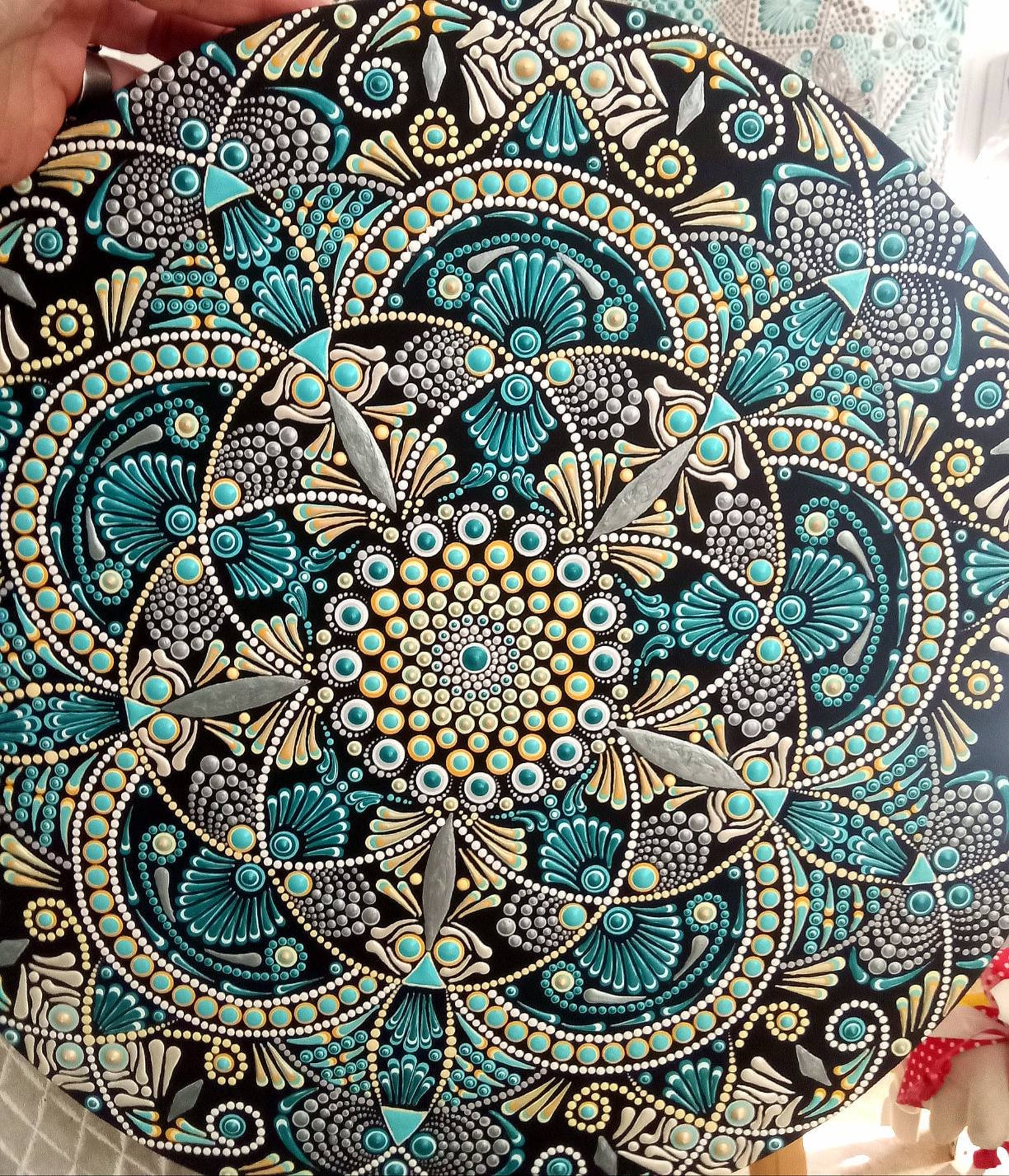 Mandala Wall Art Mandala Canvas Painting Dot Mandala Canvas | Etsy