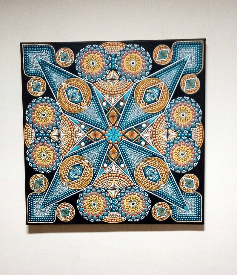 Rising Fenix Mandala Artwork Wall Art Decor Mandala Dot - Etsy