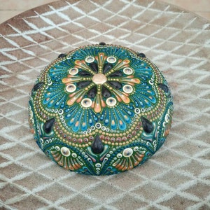 Set of 3 Mandala Stones Mandala Dot Art Painted Stones - Etsy