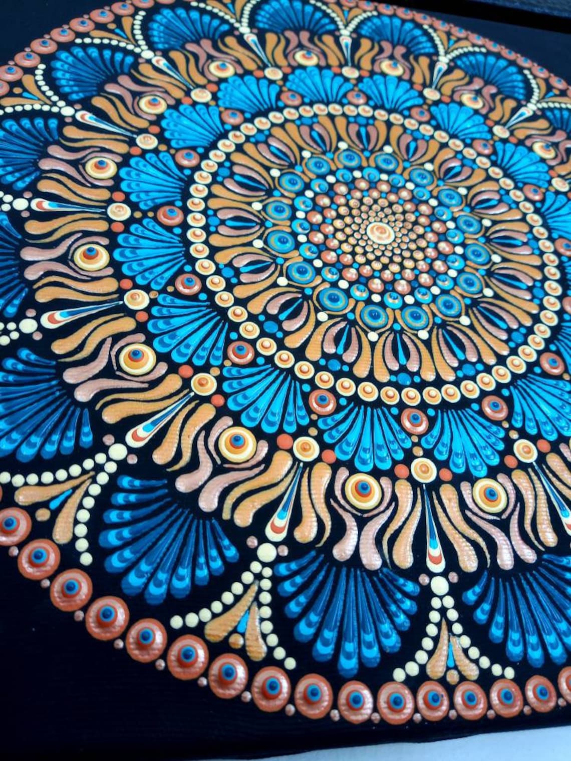 Mandala Wall Art, Mandala Canvas Art, Painting on Canvas, Hand Painted ...
