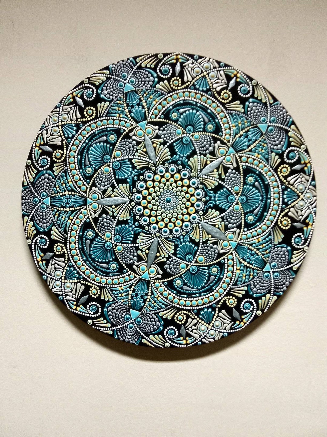 Mandala Wall Art, Mandala Canvas Painting, Dot Mandala Canvas, Mandala ...