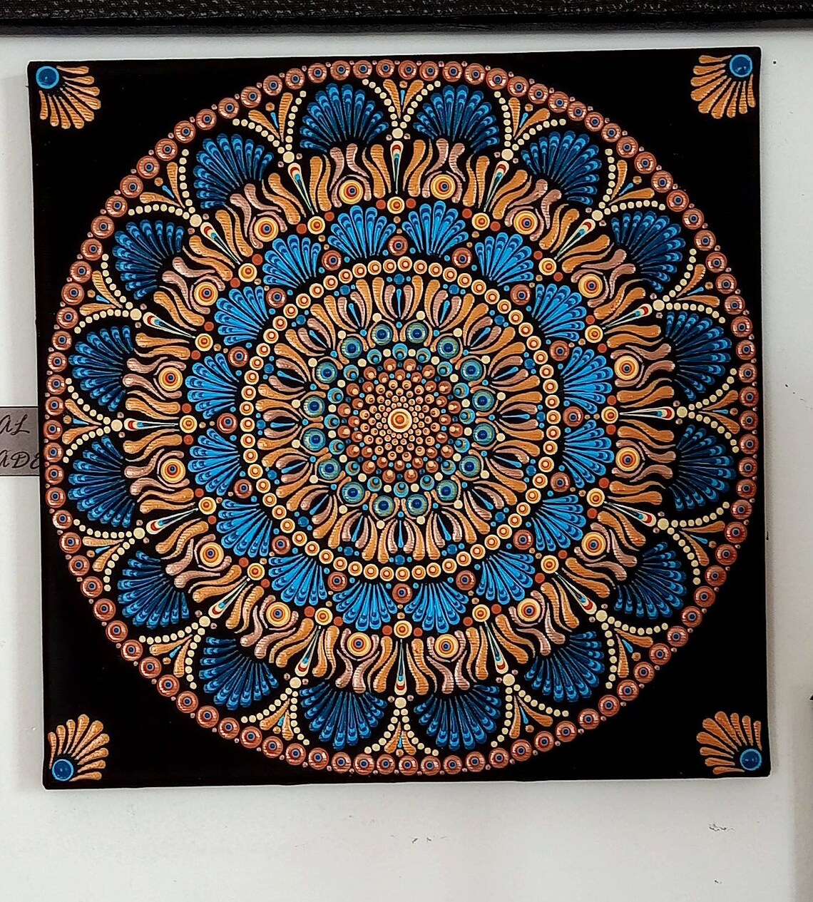 Mandala Wall Art, Mandala Canvas Art, Painting on Canvas, Hand Painted ...