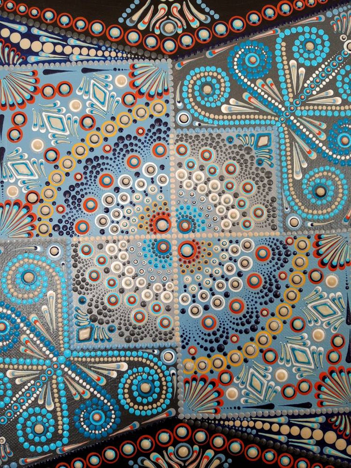 Mandala Wall Art, Mandala Canvas Painting, Dot Mandala Canvas, Mandala ...