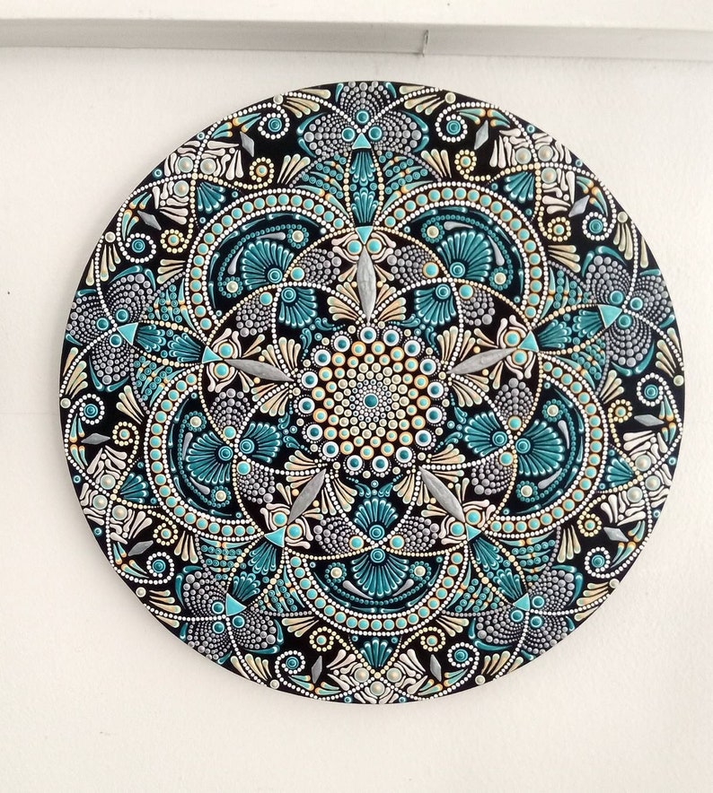 Mandala Wall Art Mandala Canvas Painting Dot Mandala Canvas | Etsy