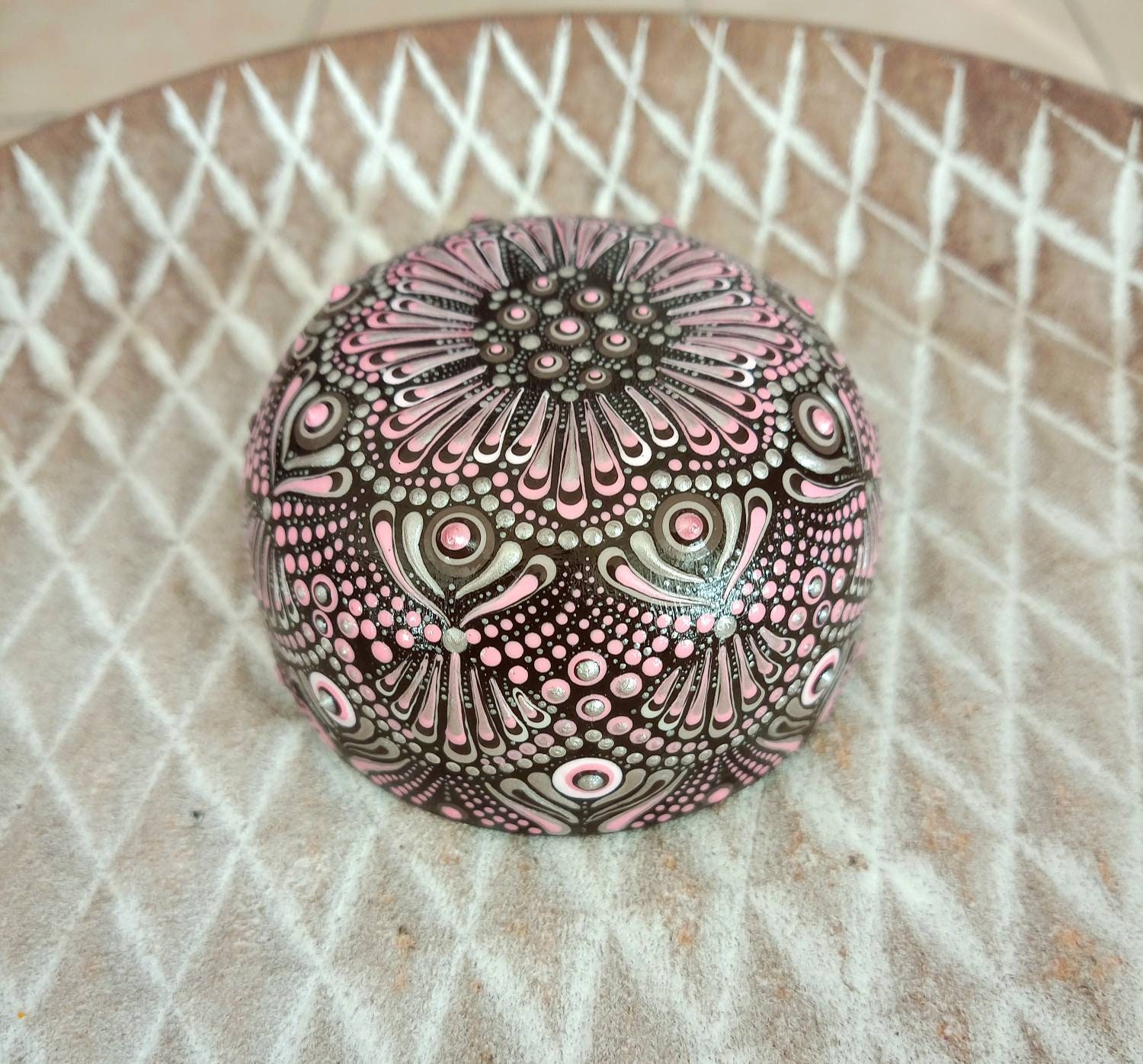 Set of 3, Hand Painted Mandala, Mandala Stones, Mandala Dot Art ...