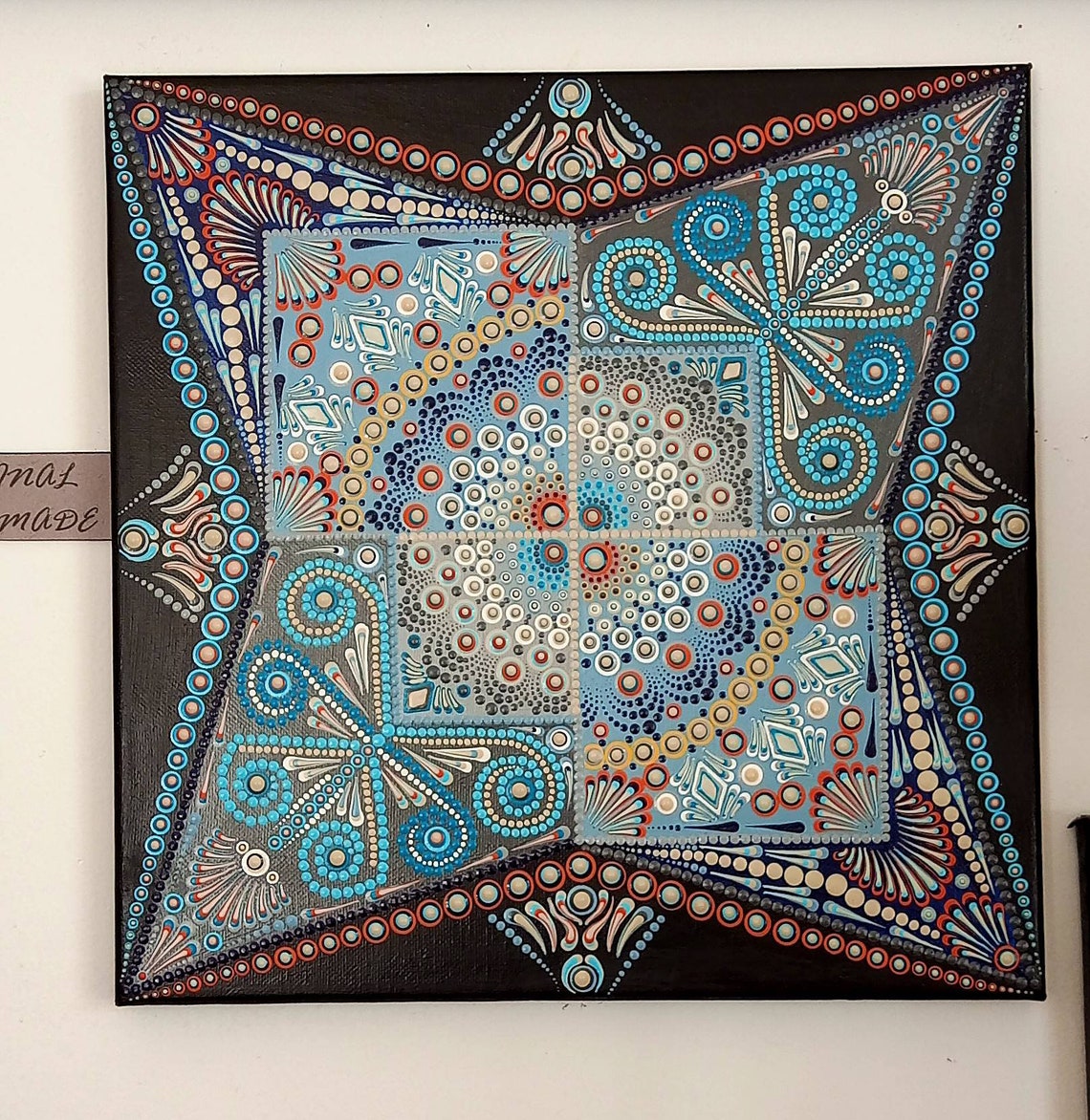 Mandala Wall Art, Mandala Canvas Painting, Dot Mandala Canvas, Mandala ...