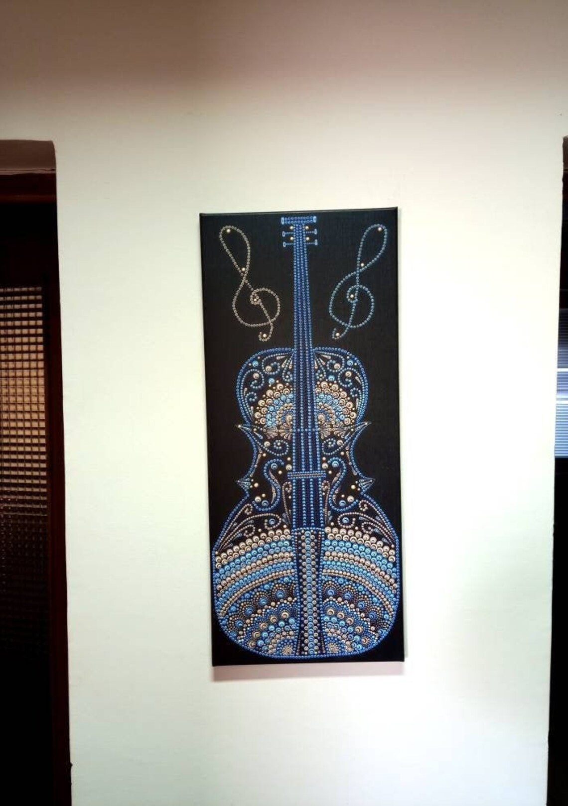 Violin instrument mandala wall art Canvas wall art Acrylic | Etsy