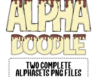 Halloween Letters With Clip Art PNG Files, Make Your Own Name, Doodle ...