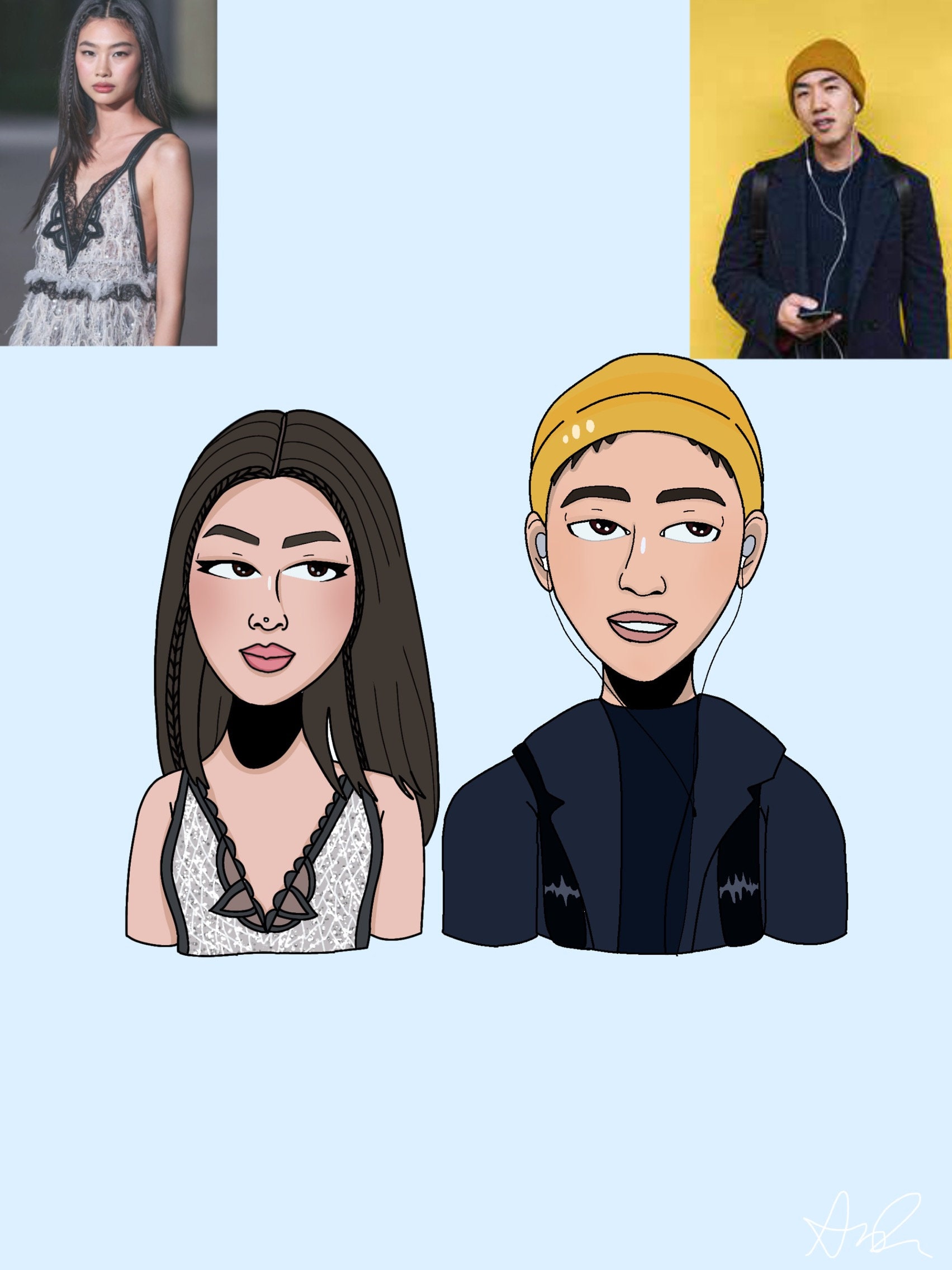 Cartoon Me | Cute Backgrounds | Cartoon Portrait From Photos - Etsy