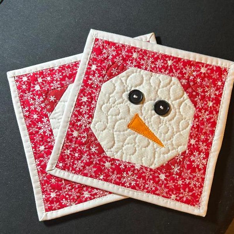 Snowman Mug Rugs - Etsy