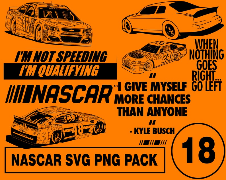 Designs Inspired By Nascar SVG PNG 18 Design Bundle JDM | Etsy