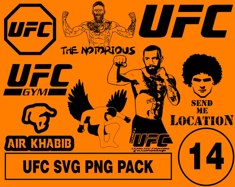 Designs Inspired By UFC SVG PNG 14 Design Bundle mma ufc japan | Etsy