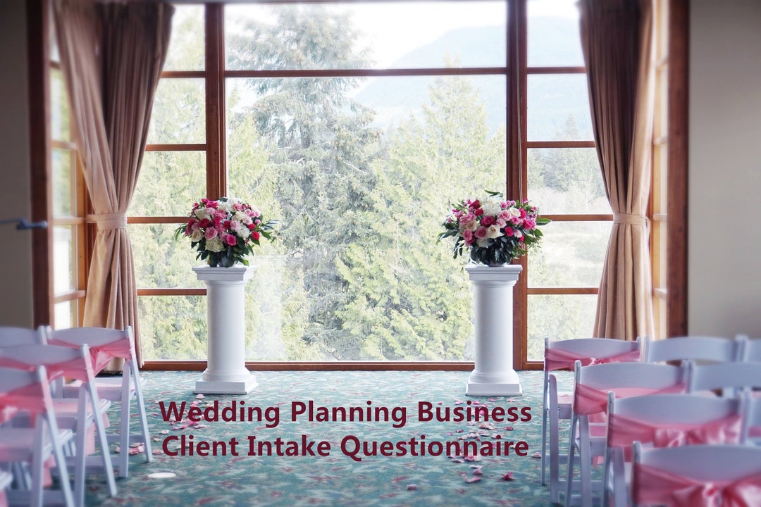 Wedding Planner Client Questionnaire, Professional Wedding Planner ...