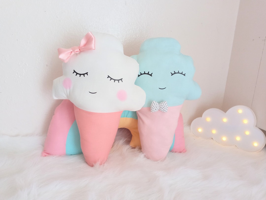 Ice Cream Cone Pillow, Ice Cream Pillow, Summertime Pillow, Ice Cream ...