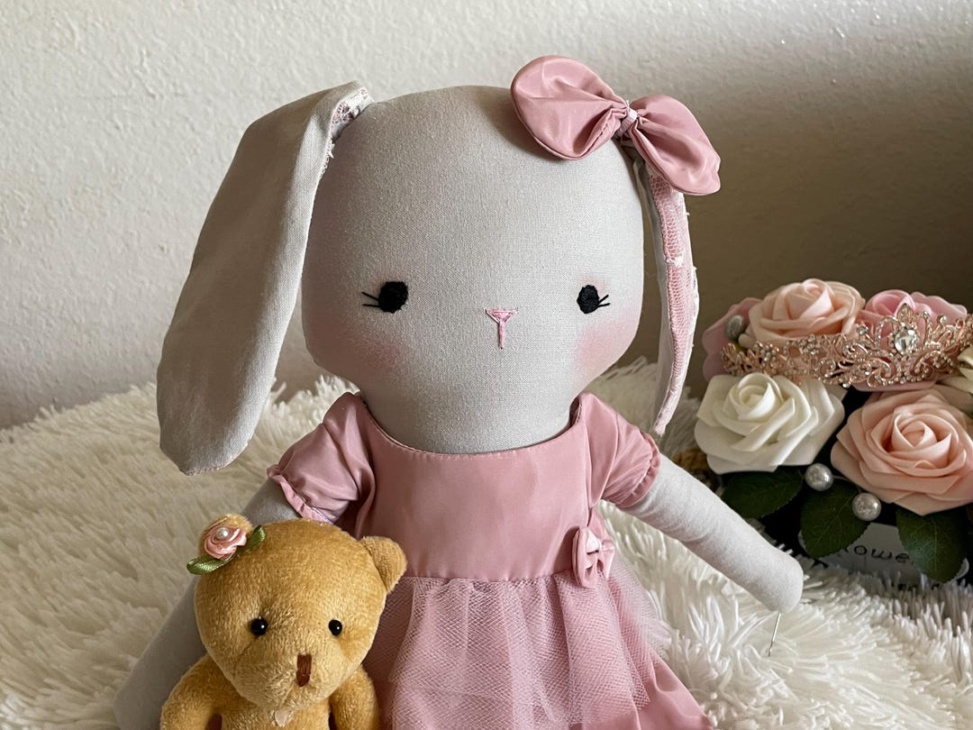 Rabbit Handmade Doll, Stuffed Toy, Plush Rabbit,bunny Stuffed Animal ...
