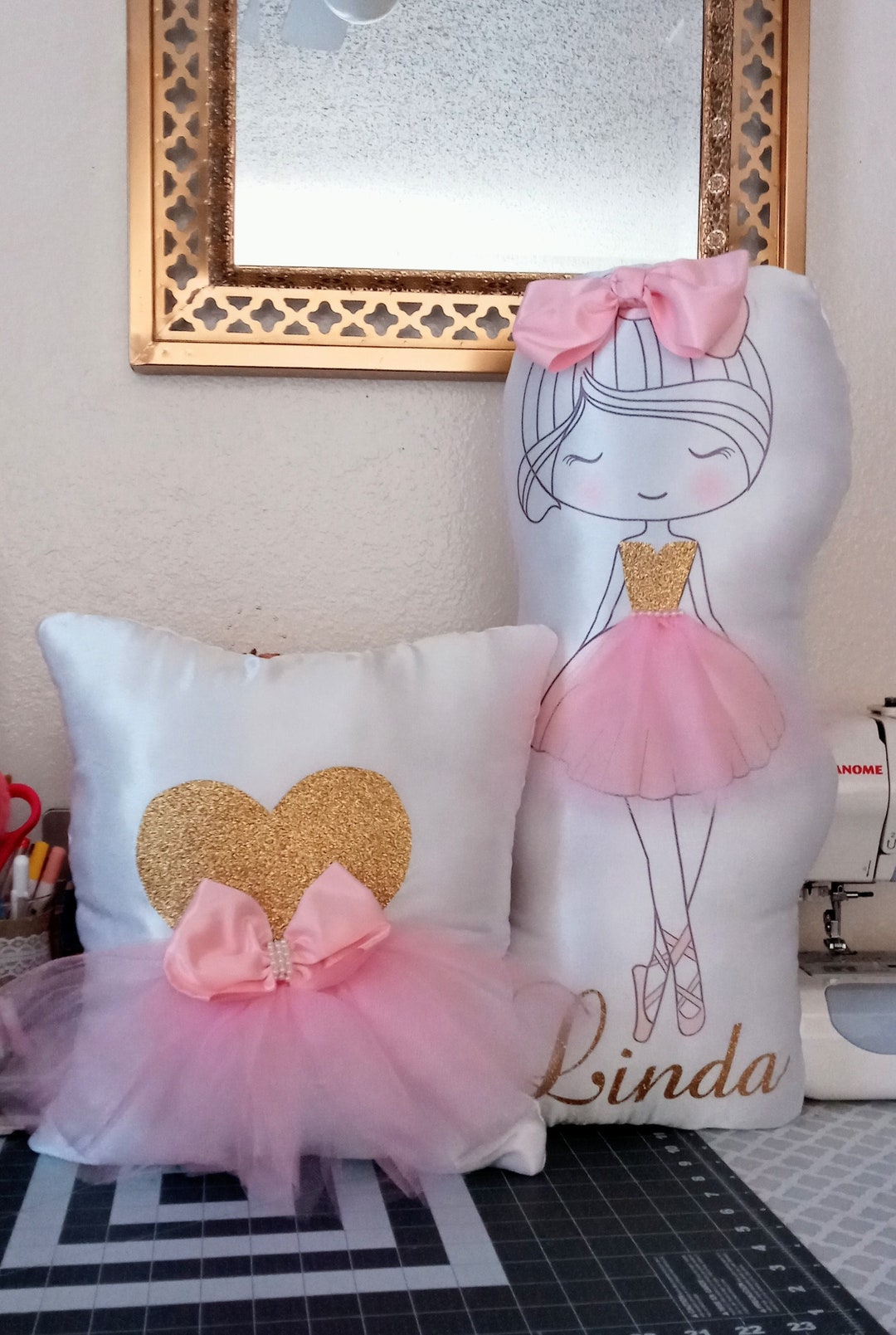 Ballet Dancer Throw Pillow, Handmade Pillow, Dance Pillow, Girls ...