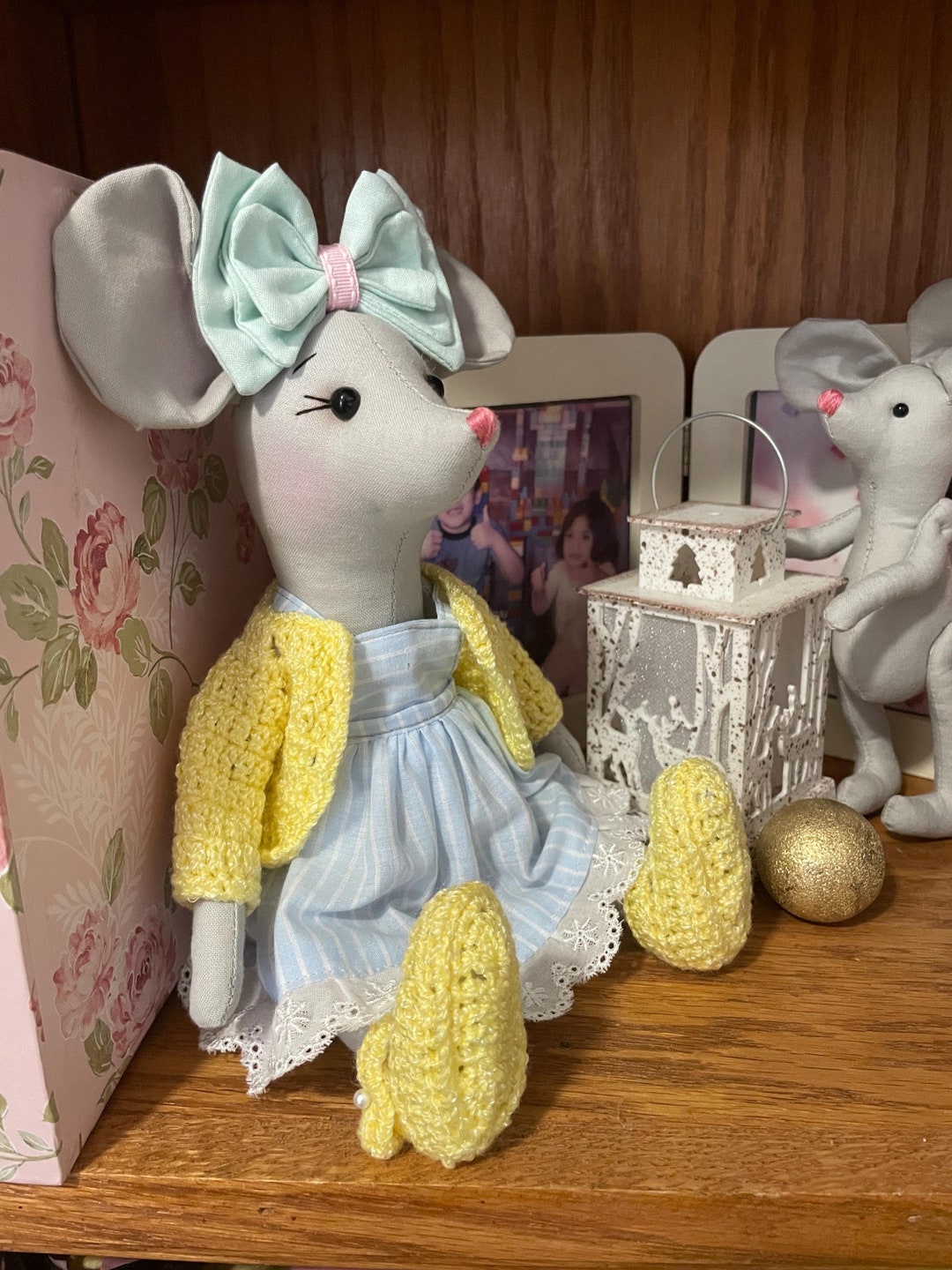 Handmade Linen Mouse Doll: Organic Cotton Clothing, Hypoallergenic Toy ...