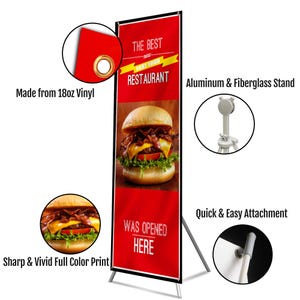 Custom X-stand Banner, 18oz Vinyl, Personalized Business Sign - Etsy