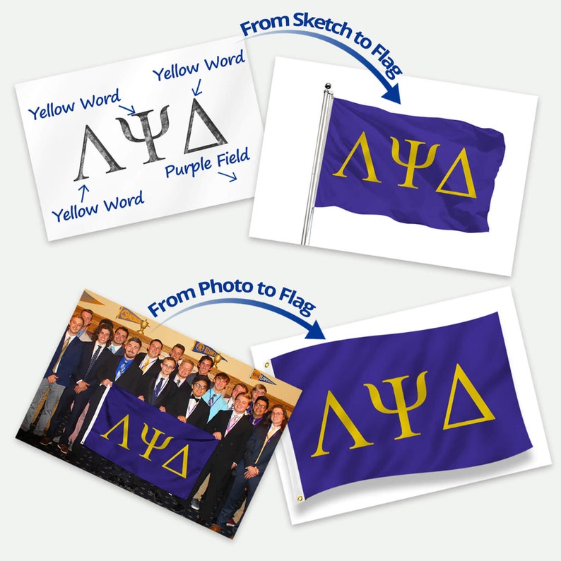 Custom Fraternity/sorority Flag – Personalized Event Banner, Wall Decor ...